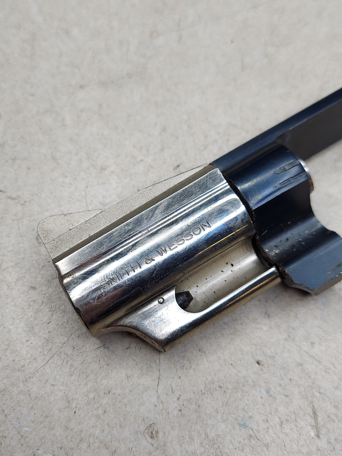 Vtg Smith & Wesson 2.5" Barrel K Frame Mod. 19 .357 Mag Snub Nickel S&W ...