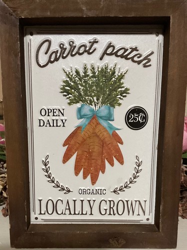 Easter Carrot Patch Sign Wood Metal Decor | eBay