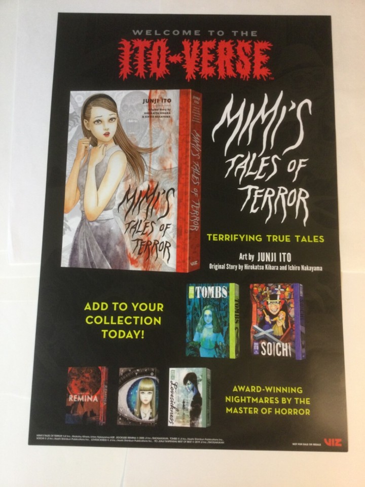 NYCC Anime Junji Ito Mimi’s Mims Tales Of Terror Poster 12 x 18" | eBay