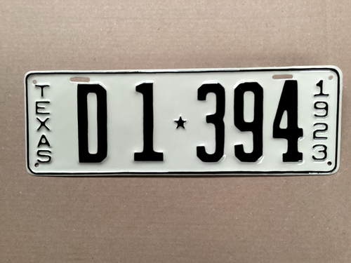 VINTAGE 1923 TEXAS DEALER LICENSE PLATE VERY NICELY RESTORED HIGH ...