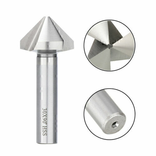 1/6pc HSS 4.5-50mm 90Degree Chamfering Cutter 3Flute Countersink Drill ...