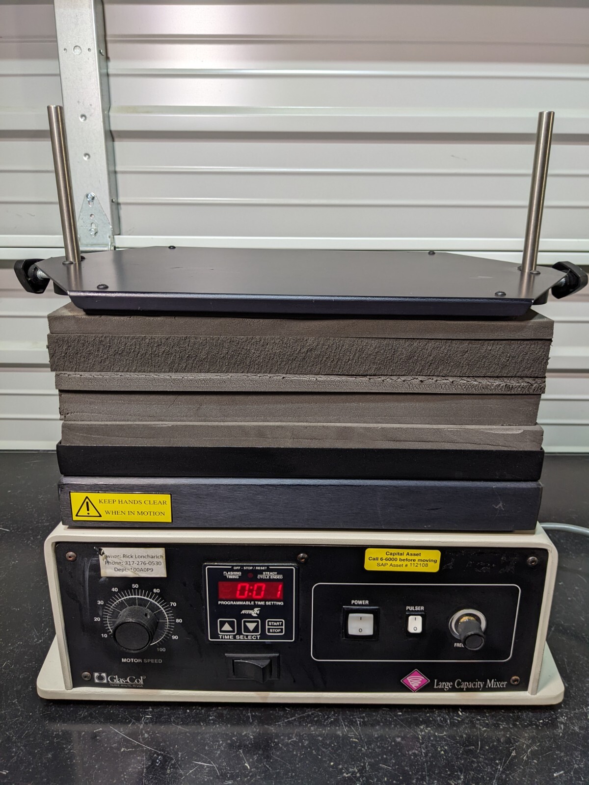 Glas-Col 099A 0616700129 Large Capacity Mixer Shaker w/ Foam Cartridges ...