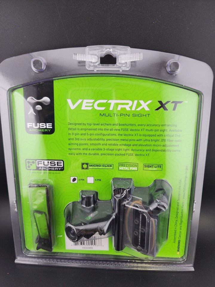 Vectrix Xt Multi Pin Sight Fuse Archery 3 Pin 1532485 | eBay