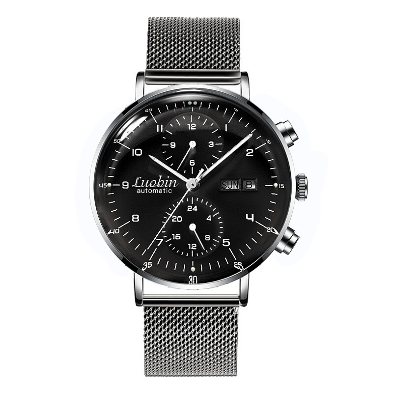 Luobin Automatic Men's Luxury Mechanical Watch 3 Bar Hour Date Month ...