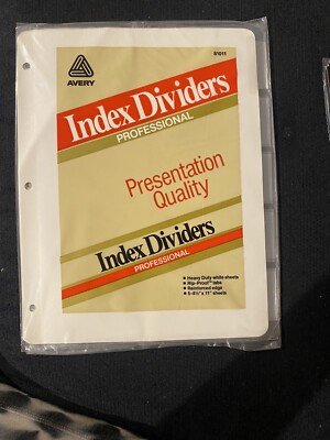 Two 5 Tab Sheet Protector Dividers with Tab Inserts Holes Reinforced | eBay