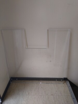 Polycarbonate bullet proof bank teller window with opening. 48x48x1.25 ...
