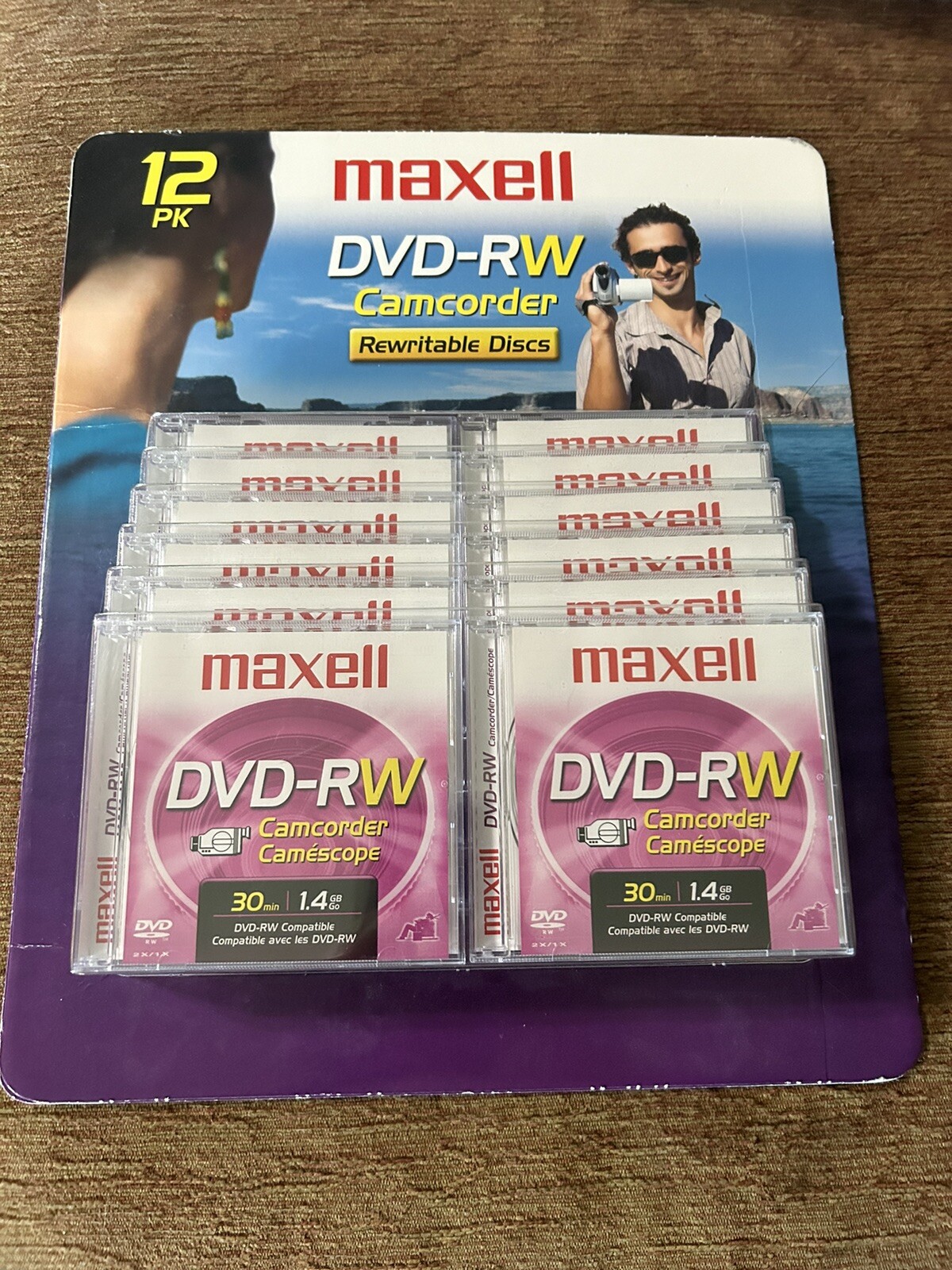 12 Maxell Dvd-rw Camcorder Rewritable Discs 30 Min 1.4 GB Each for sale ...