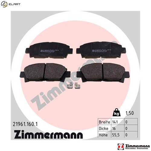 BRAKE PAD SET DISC BRAKE 21961.160.1 FOR TOYOTA CARINA/Liftback AVENSIS ...