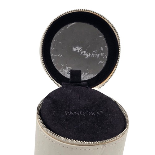 Pandora Tall Zippered White Travel Case Jewelry Box With 3 Trays | eBay