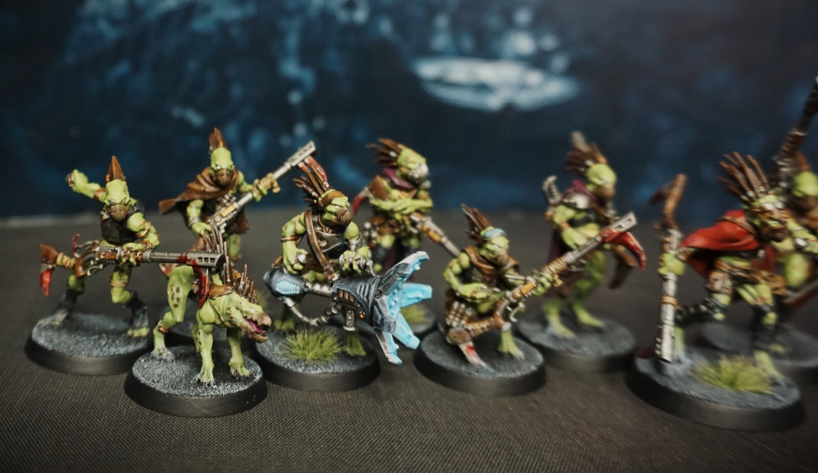 Farstalker Kinband painted Warhammer 40k Kroot Carnivore Squad T'au ...