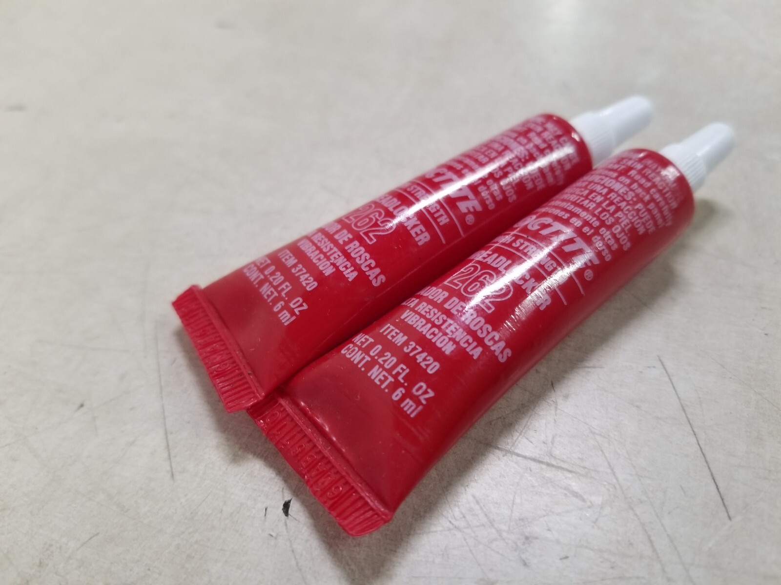 Lot of 2 - Loctite 37420 Red High Strength Threadlocker (262) | eBay