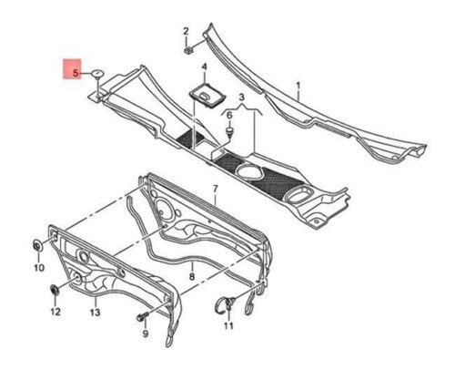 New Genuine Audi Clip Windshield Wiper Cowl Cover Set (x2) OE 8K0819664 ...