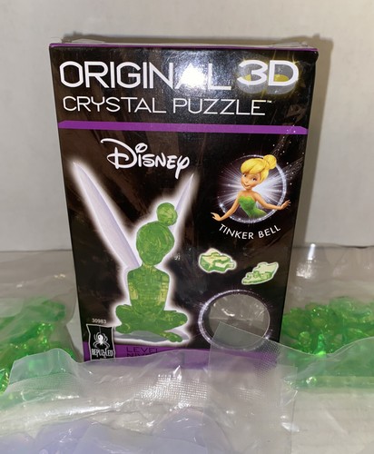 Disney Original 3-D Crystal Puzzle, Tinker Bell, Green, EUC, Complete ...