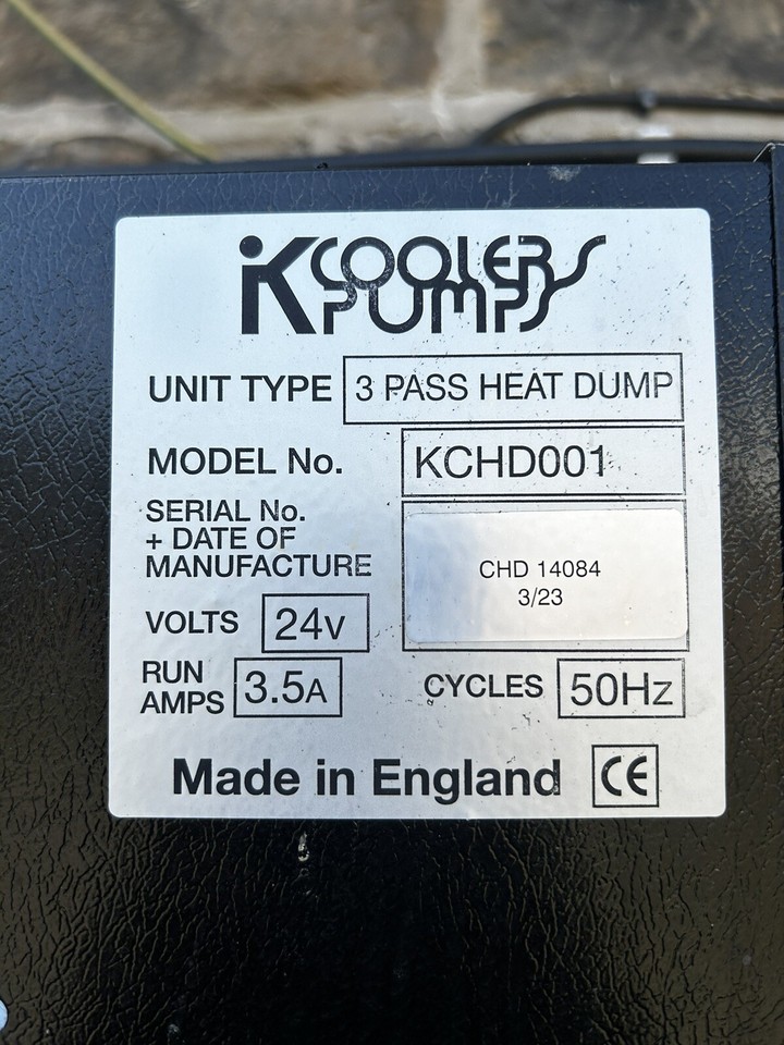 K COOLERS PUMPS FOR PUB, 3 PASS HEAT DUMP, KCHD001 WITH WALL MOUNT BRACKETS | eBay UK