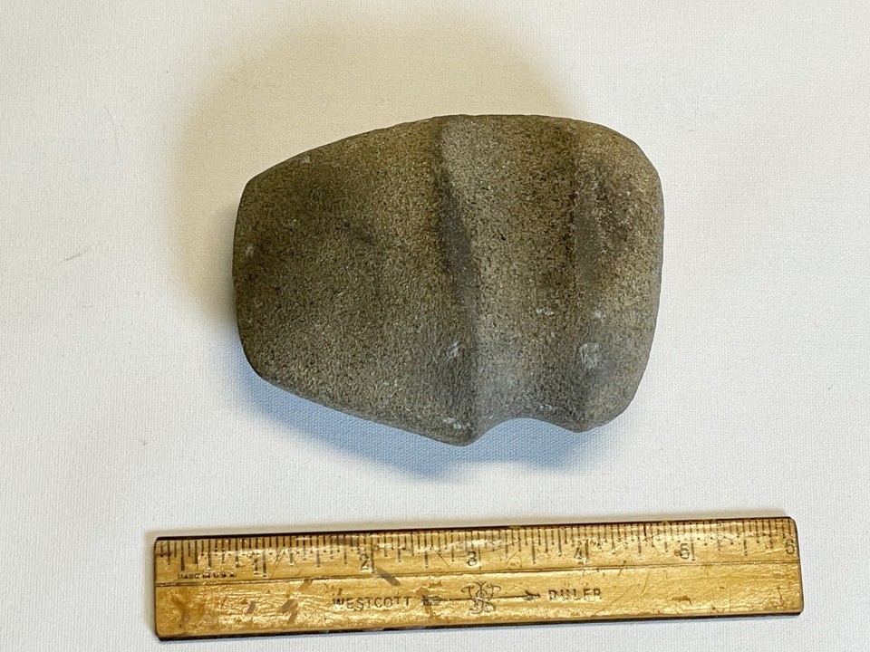 Vintage Native American Grooved Stone Axe Head | eBay