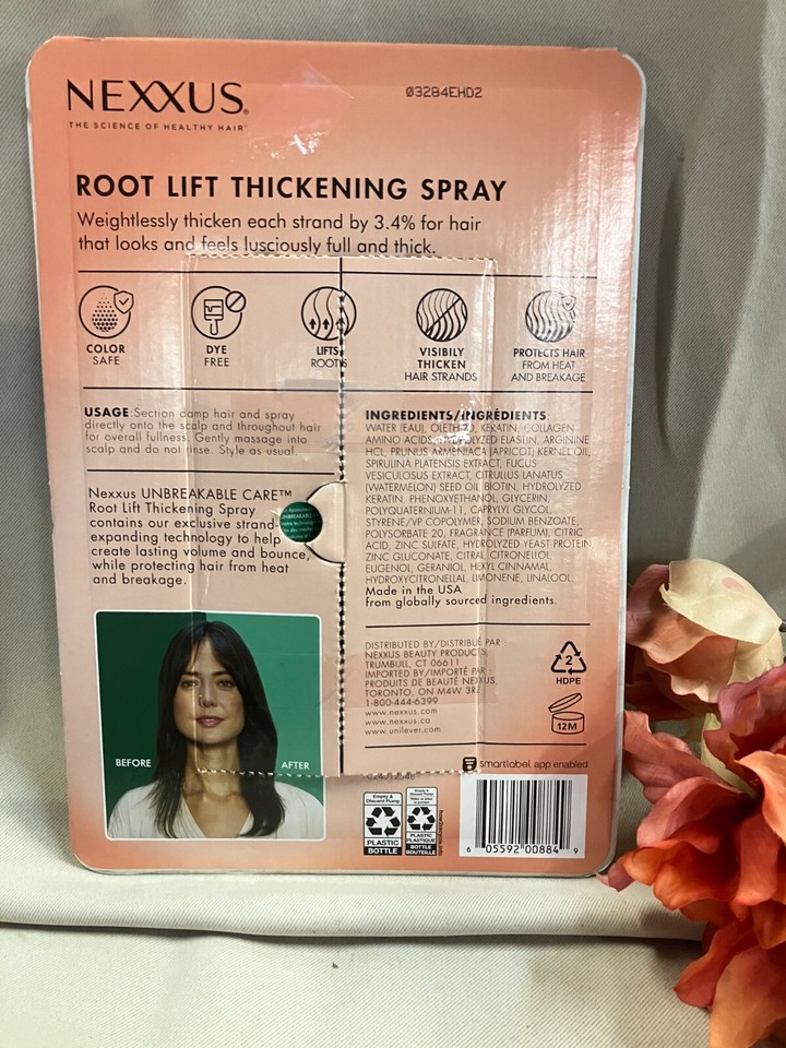 Nexxus Unbreakable Care Root Lift Hair Thickening Spray, 2- 6 oz ...