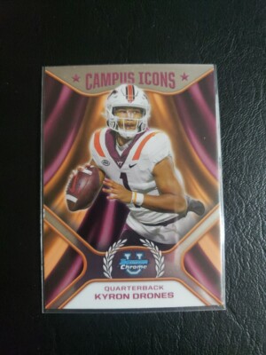 KYRON DRONES 2024 BOWMAN CHROME "U" #CI-19 CAMPUS ICONS VIRGINIA TECH ...