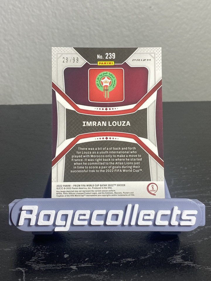 Imran Louza 2022 Prizm FIFA 69/99 World Cup Qatar 2022 Purple Wave ...