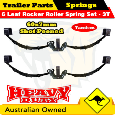 Superior 6 Leaf Rocker Roller Tandem Trailer Spring Set -RATED AT ...