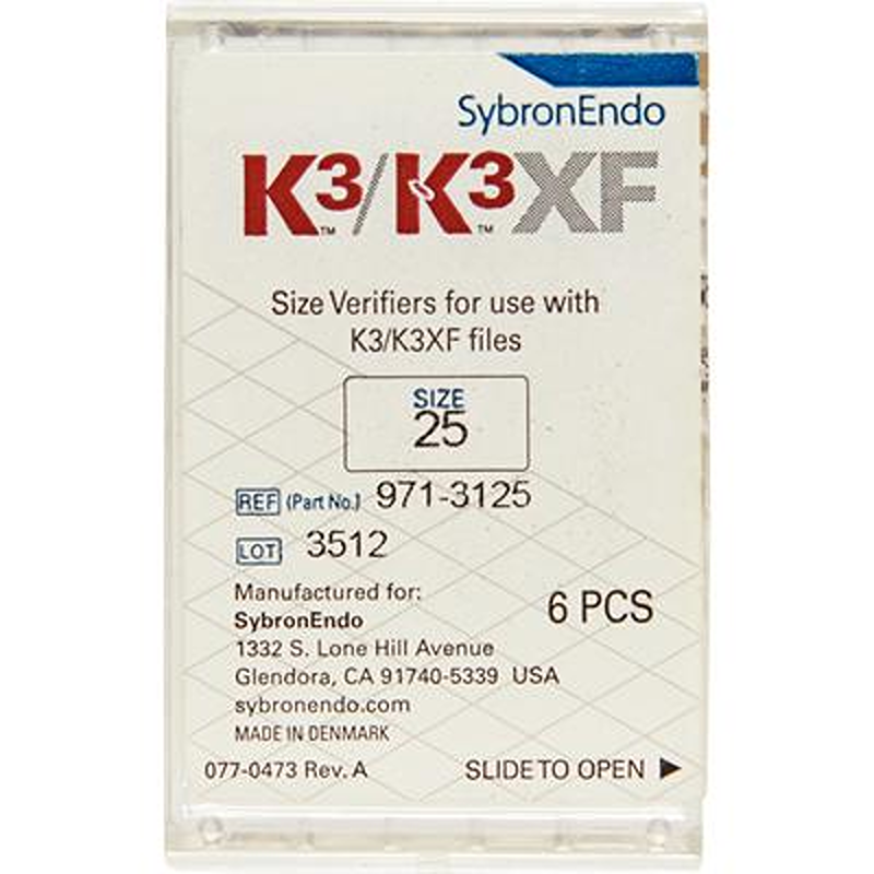 Endodontic K3/K3 XFiles Verifiers By Kerr (6/Pack) | eBay