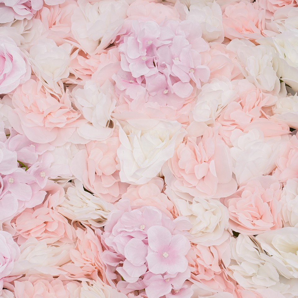 Artificial Flower Wall Background Silk Rose Flower Panels Wedding ...