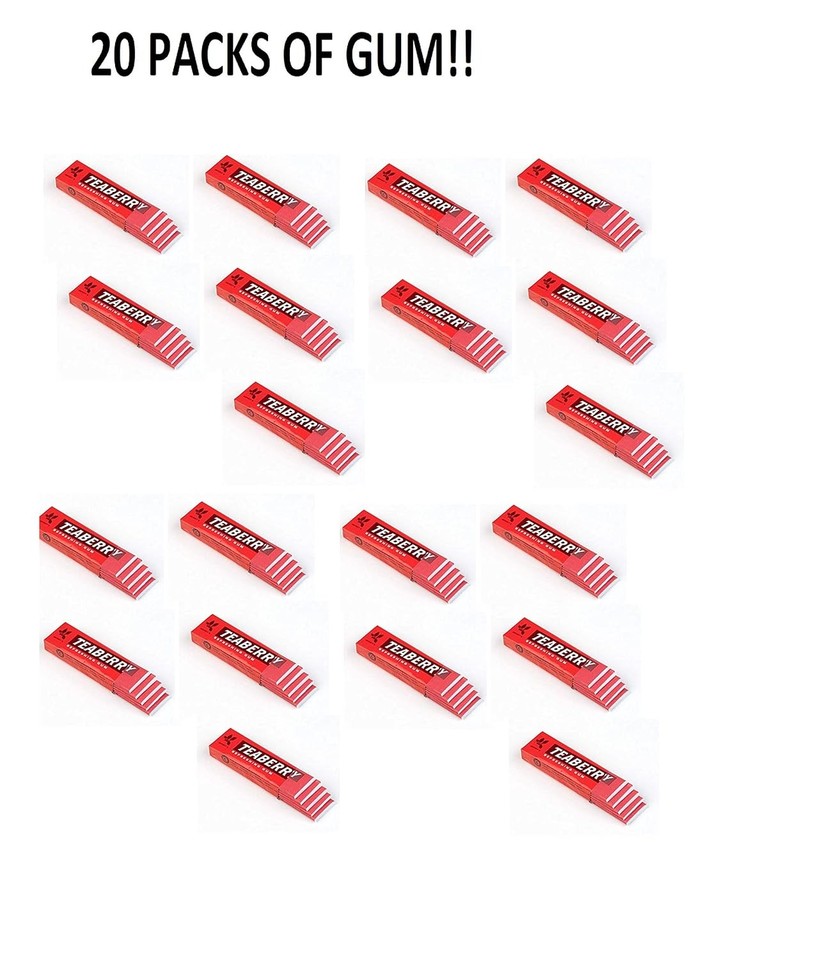 Teaberry Chewing Gum - Classic Retro Nostalgic 5 Count (Pack of 20 ...