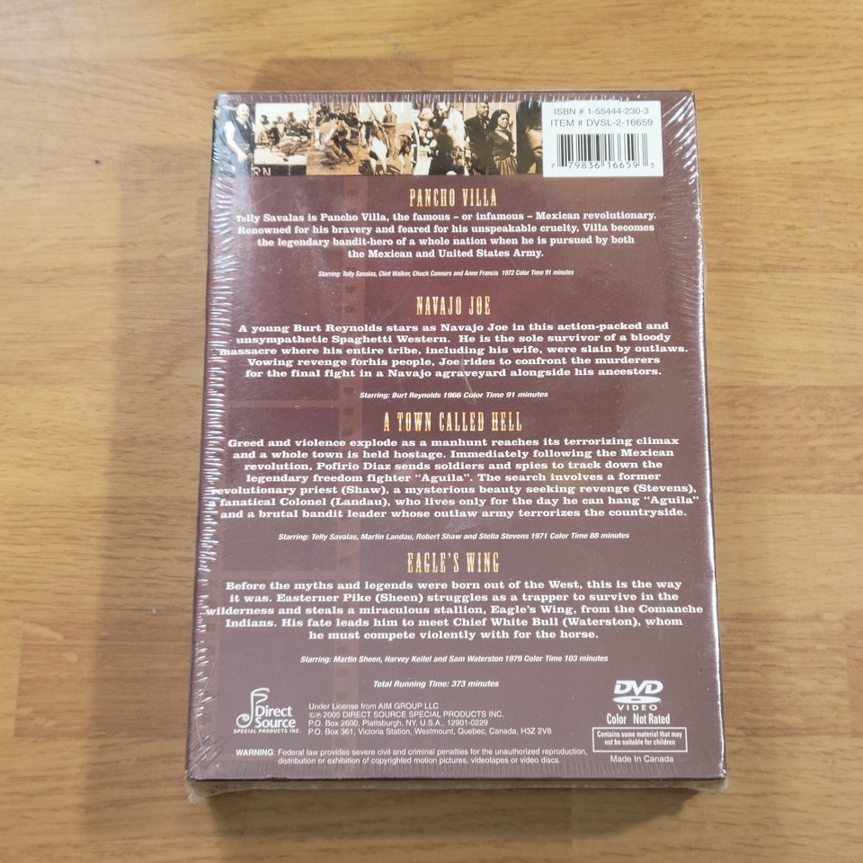 WILD WEST DVD Box Set 4 Movies 2 Disc Burt Reynolds Telly Savalas ...