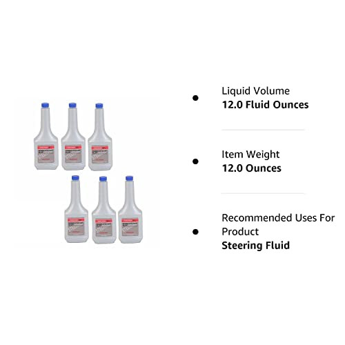 Compatible with Honda Acura Power Steering Fluid 12 oz Bottle pack of 6 ...