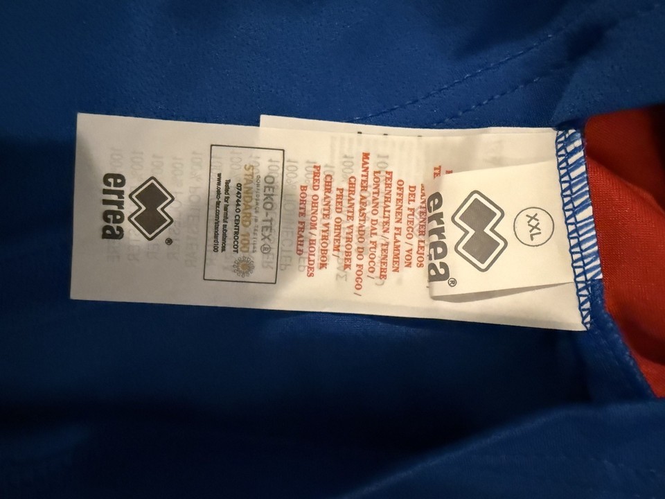 Errea Iceland National Team Home Jersey Size XXL Low Use Great ...