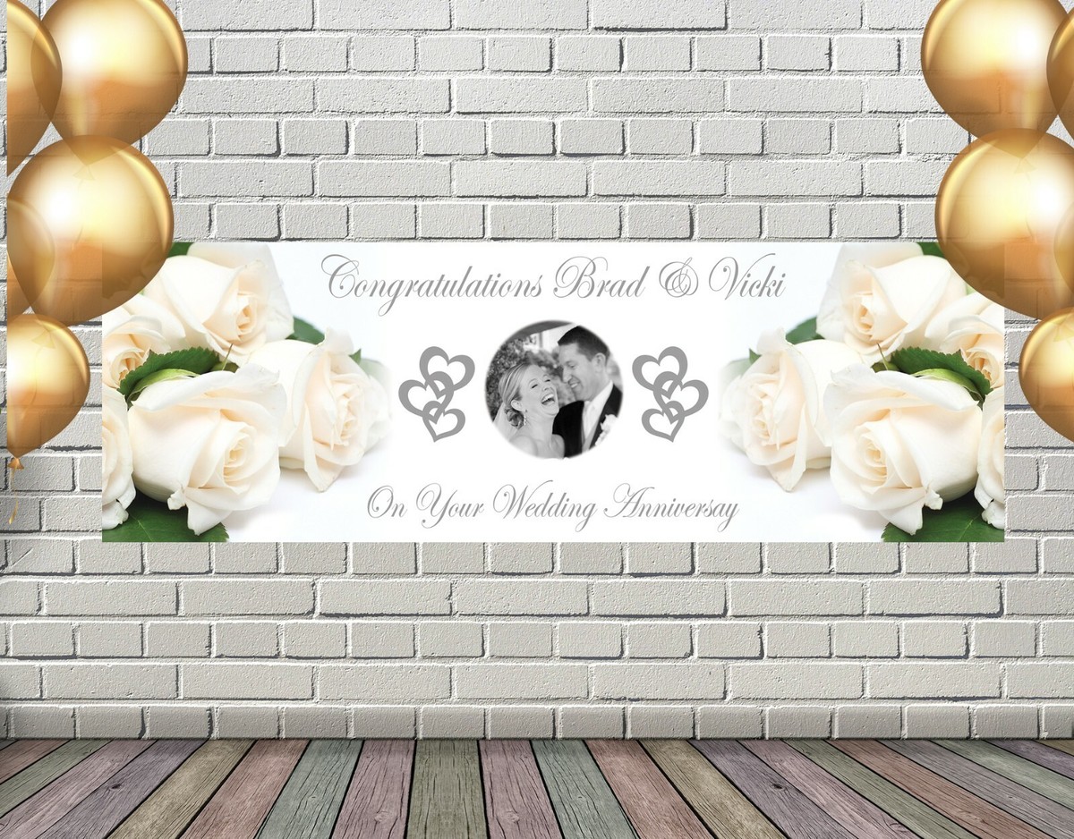 Wedding Congratulations Banner Congratulations Glitter Personalised