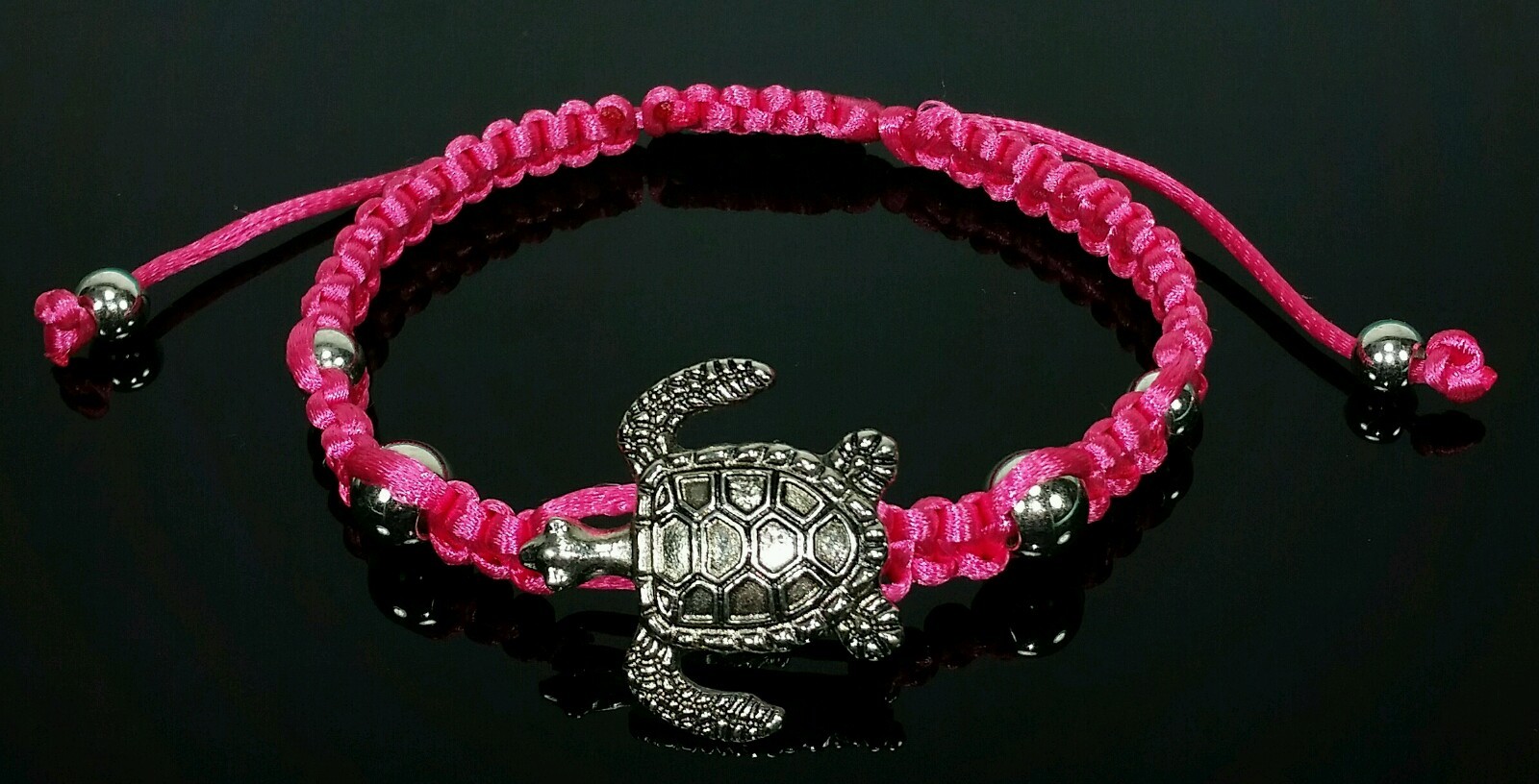 Hawaiian Turtle Bracelet Pink Turtle Macrame Knot Bracelet Pink Turtle ...
