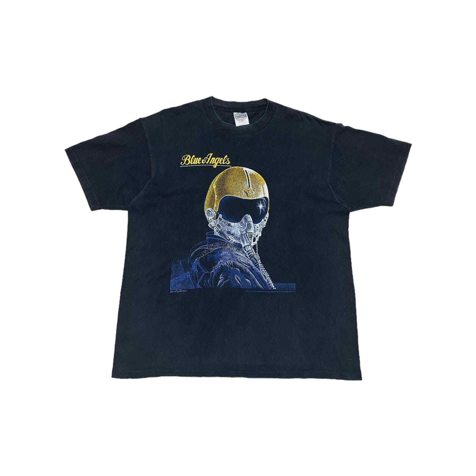 Blue Angels 1992 Oneita Single Stitch Vintage 90s T-S… - Gem