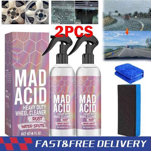 2X Mad Acid- Glass Cleaner, Heavy-Duty Wheel Cleaner, Water Spot ...