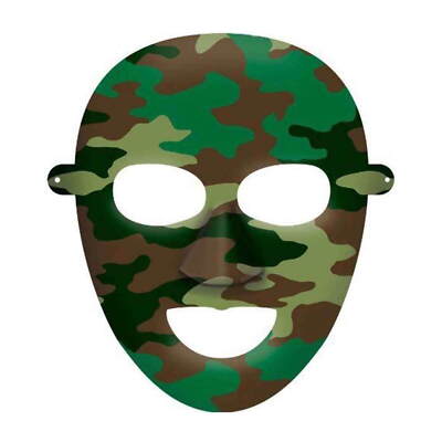 Camouflage Camo Army Boys Party Supplies Pack 8 Cardboard Masks | eBay ...