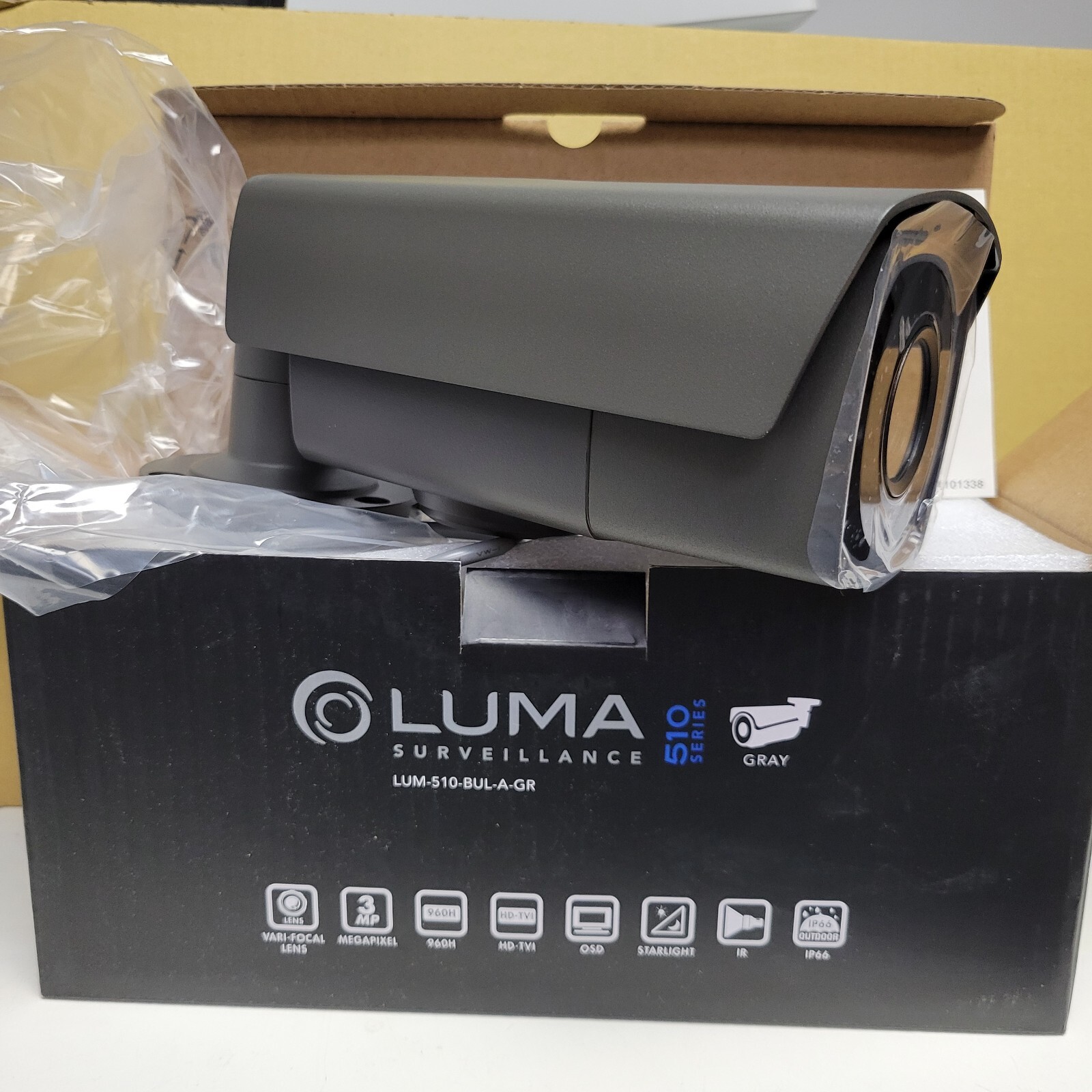 Luma Surveillance 510 Series LUM-510-BUL-A-GR Bullet Analog Camera ...