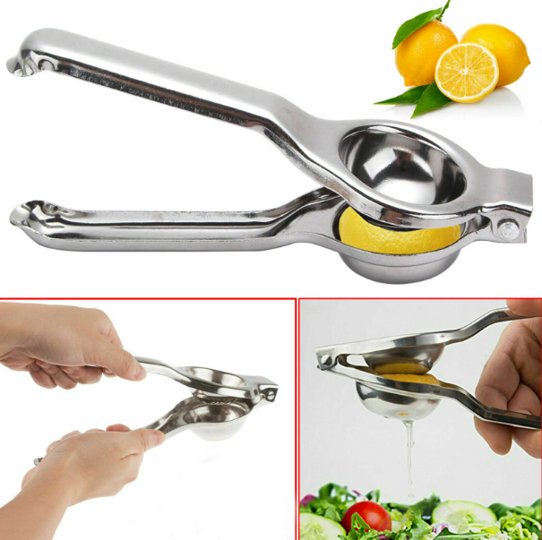ORANGE LEMON LIME PRESS JUICER SQUEEZER HAND PRESS STAINLESS STEEL ...