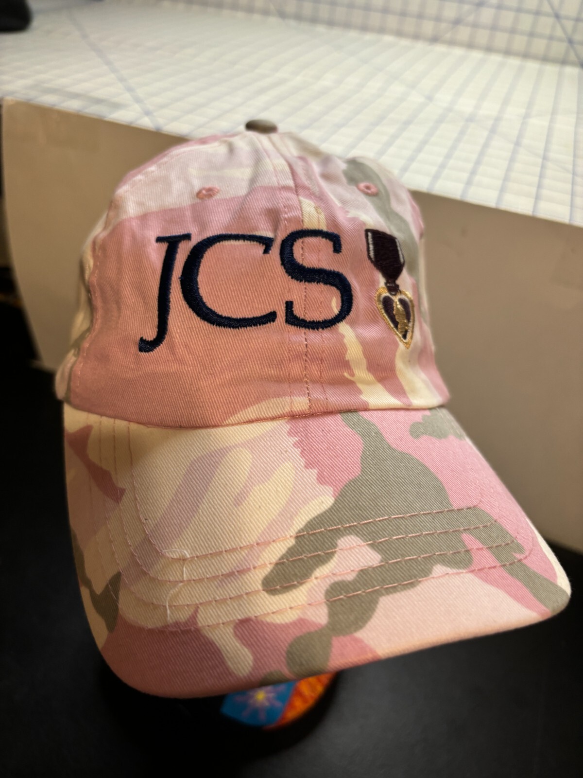 JCS Military Purple Heart Award US Flag Strapback Pin… - Gem