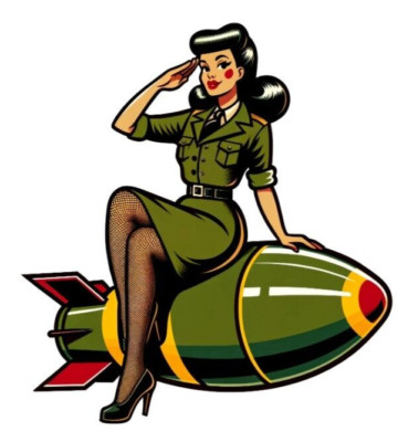 Pinup Girl vinyl decal sticker laminated weather proof lorry van bus ...
