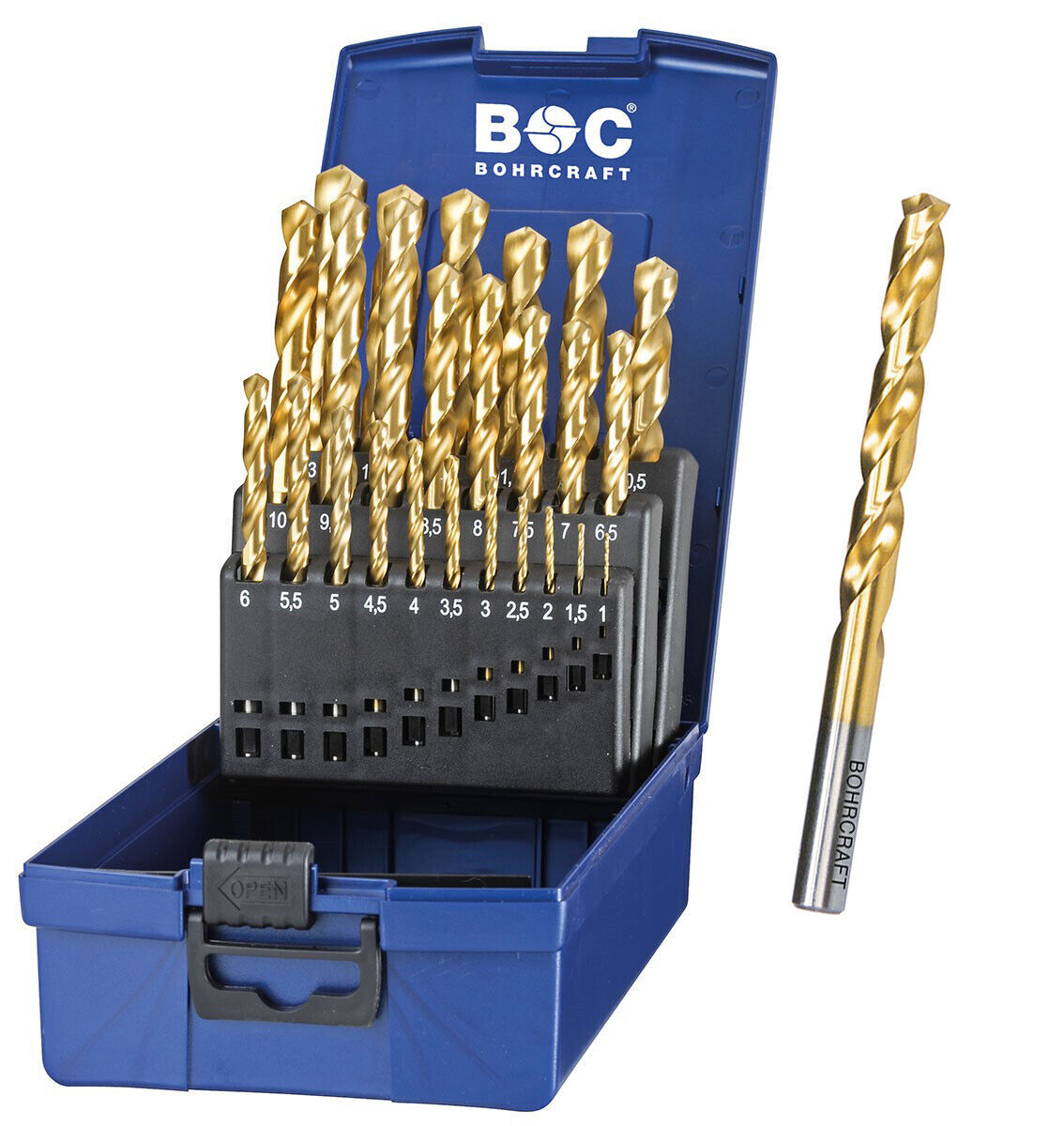 Bohrer Set Satz Metallbohrer Spiralbohrer Titan-nitrierte HSS G Set 25 ...