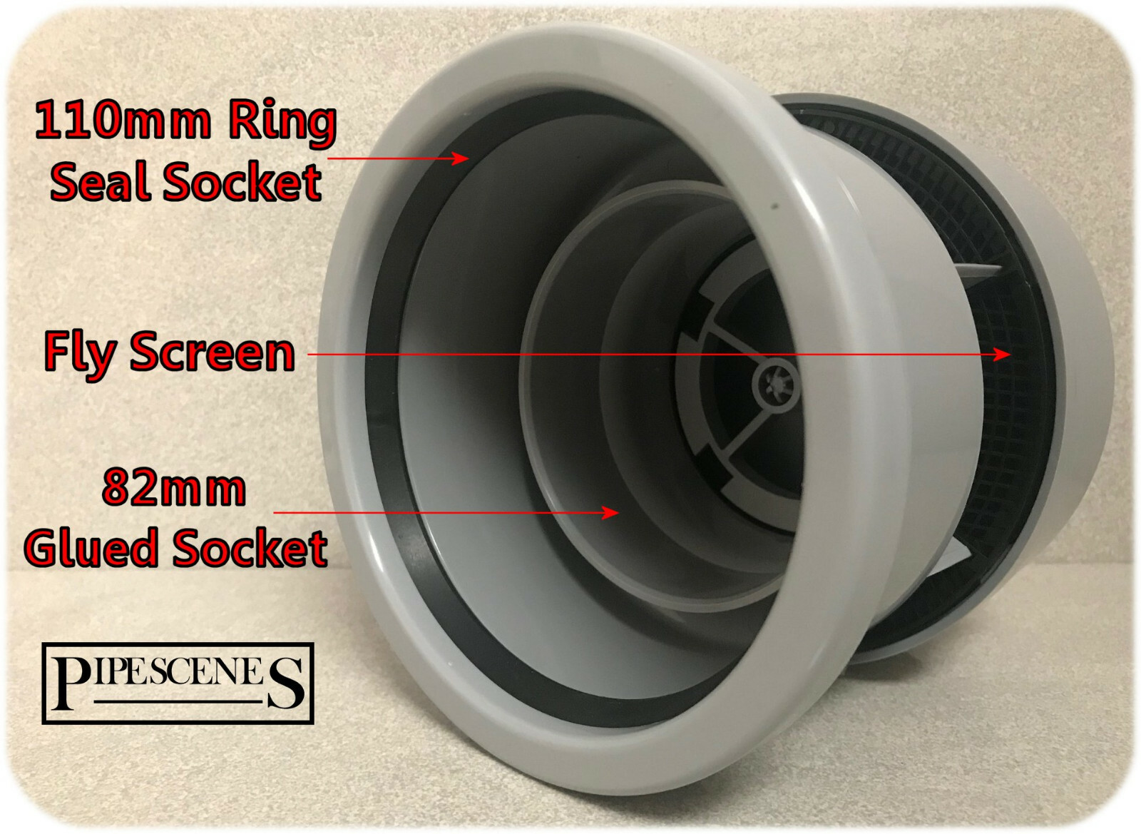 4" Anti-Syphon Air Admittance Valve GREY Soil & Vent External / Outside ...