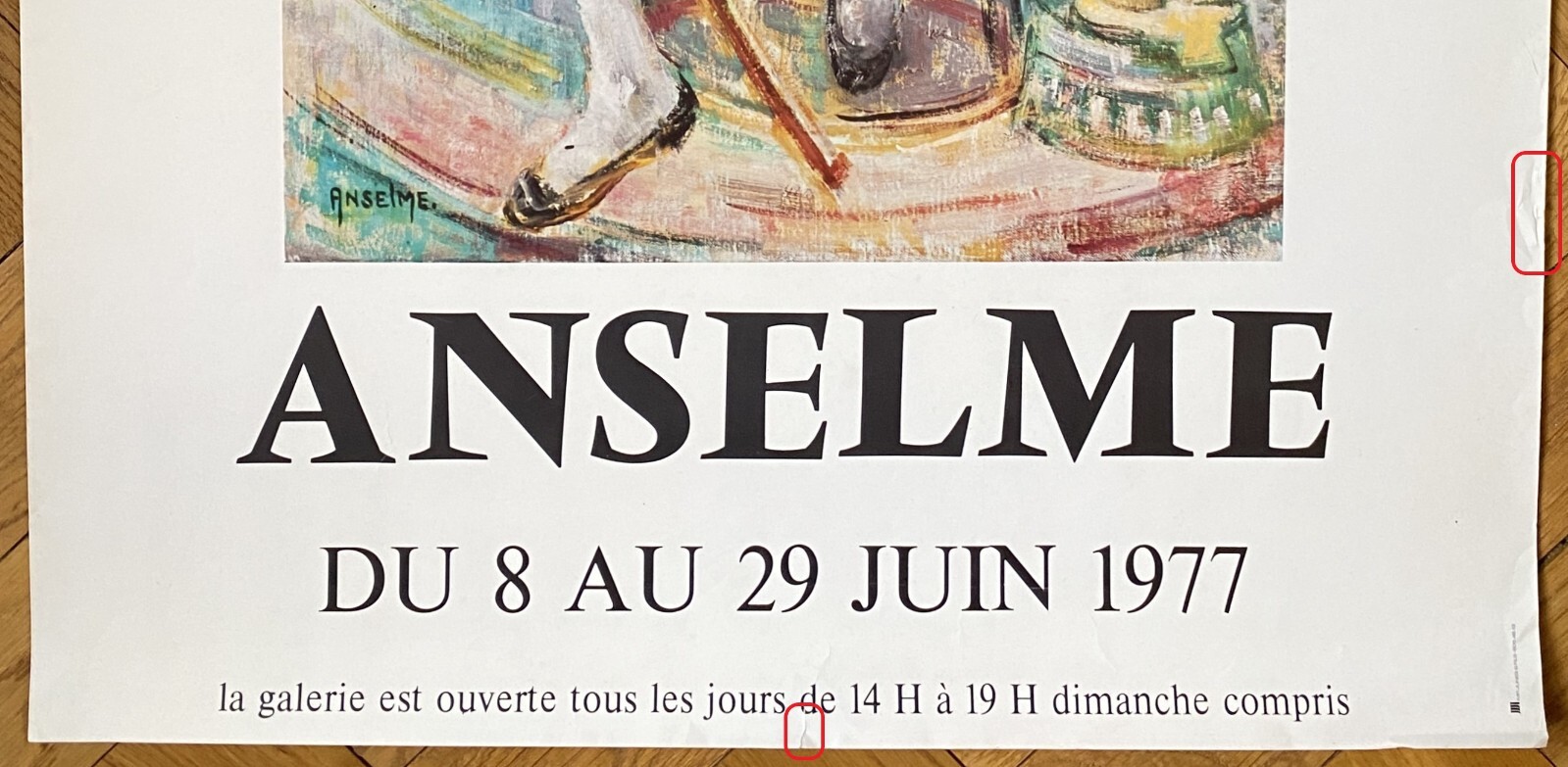 MARCEL ANSELME ORIGINAL ART POSTER PRINT EXHIBITION GALERIE MEDICIS ...