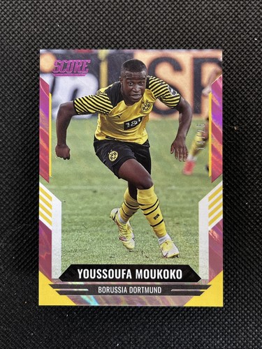 YOUSSOUFA MOUKOKO 2021-22 Panini Score FIFA #128 Borussia Dortmund Pink ...