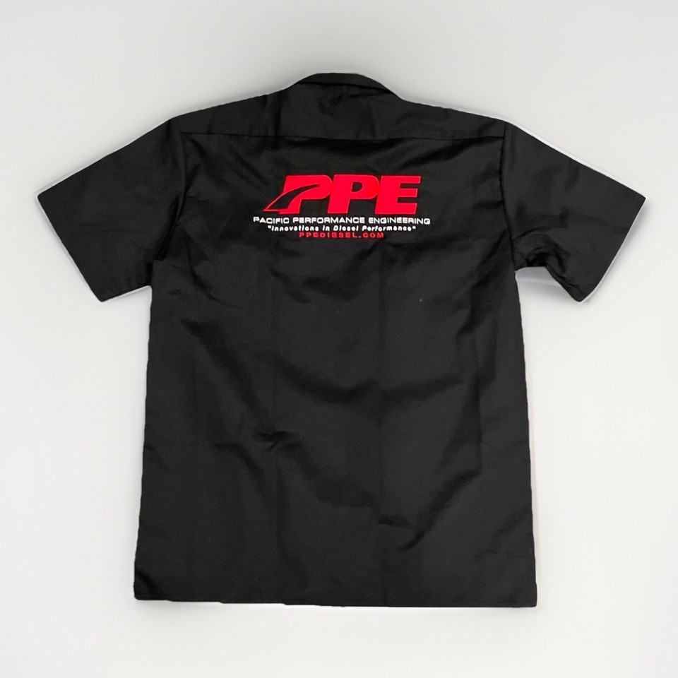 NEW Dickies PPE Work Shirt Mens Large Black Button Up Mechanic Shop ...