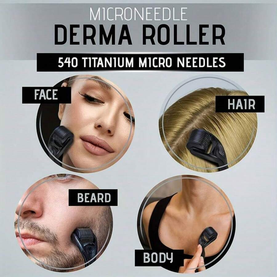 Beard Derma Roller For Hair Loss Beard Growth Titanium Derma Roller ...