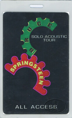 BRUCE SPRINGSTEEN 1995 Solo Laminated Backstage Pass | eBay