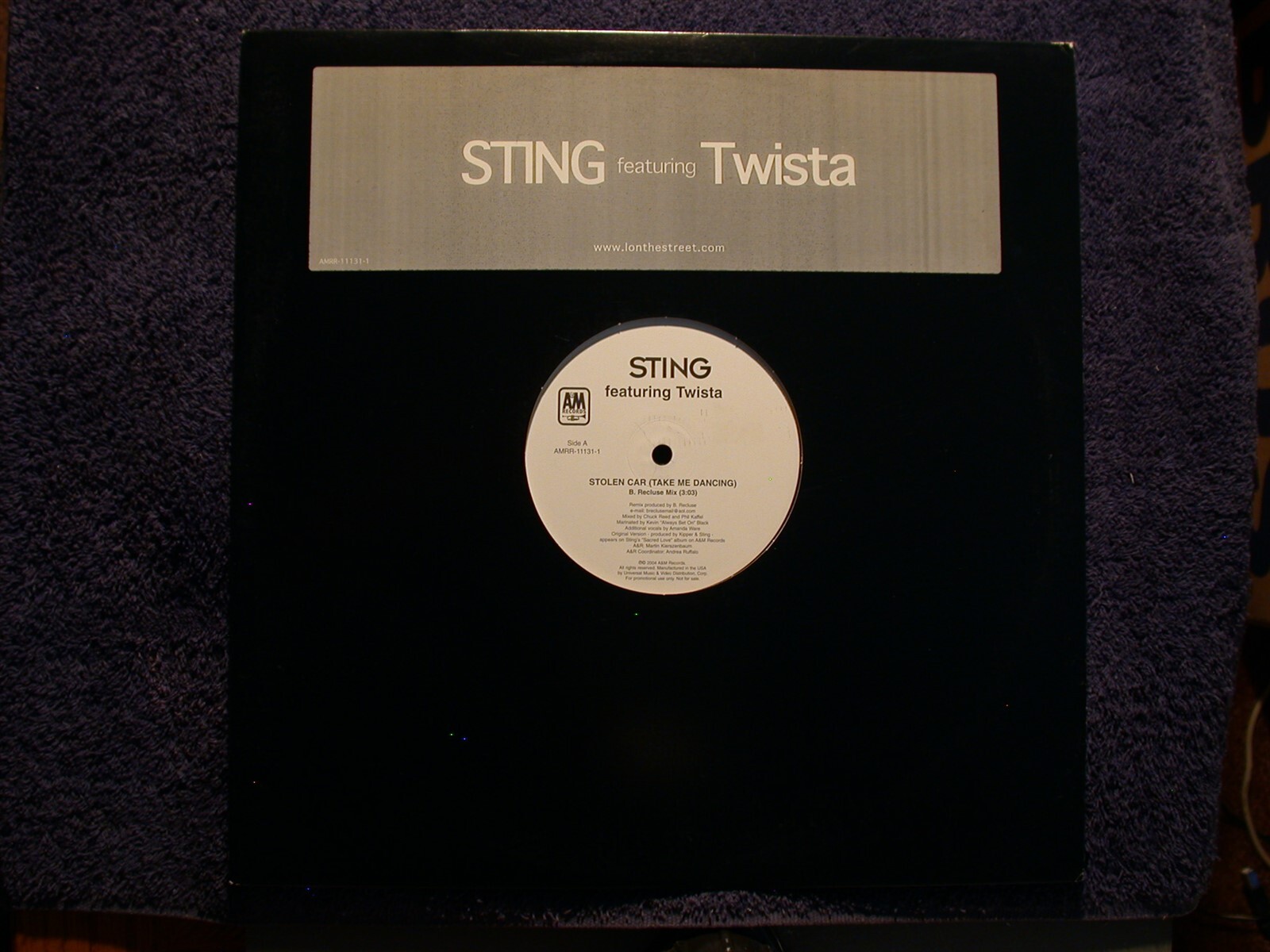 Sting Featuring Twista - Stolen Car (Take Me Dancing) - U.S. PROMO 12 ...
