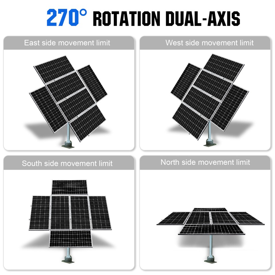 ECO-WORTHY Solar Panel Kit Tracking System Dual Axis with Tracker ...