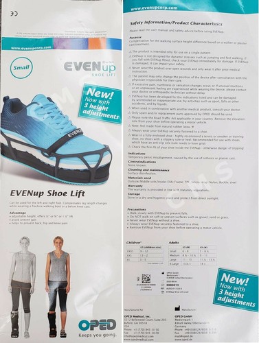 EVENUP Medical Shoe Lift Balancer Walker Boot Leveler Walking Pad ...