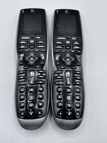 LOT OF 2 Logitech Harmony 900 Touch Screen Universal Remote Black Won’t ...