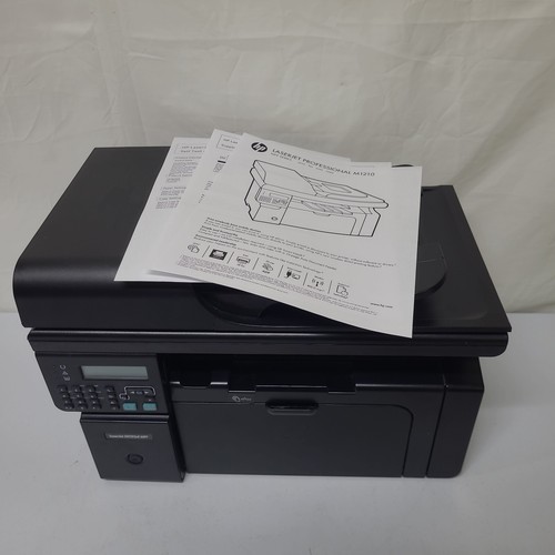 HP LaserJet M1212NF MFP All-in-One Printer Black White W/ Toner 15k ...
